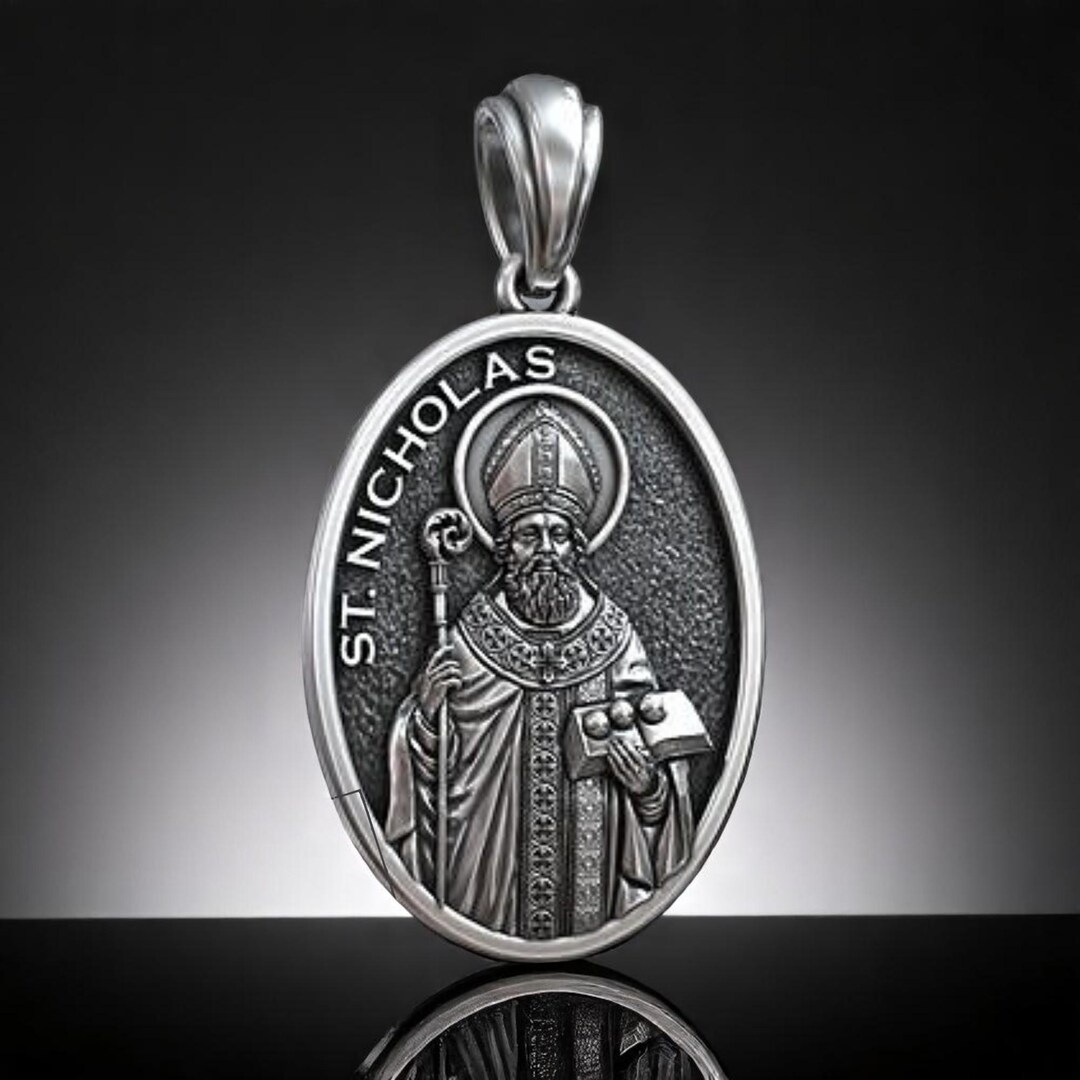 Saint Peter the Apostle Oval Medallion Necklace for Christian Catholic ...