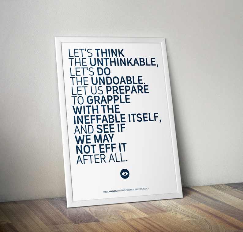 Douglas Adams Poster Digital Download - Etsy