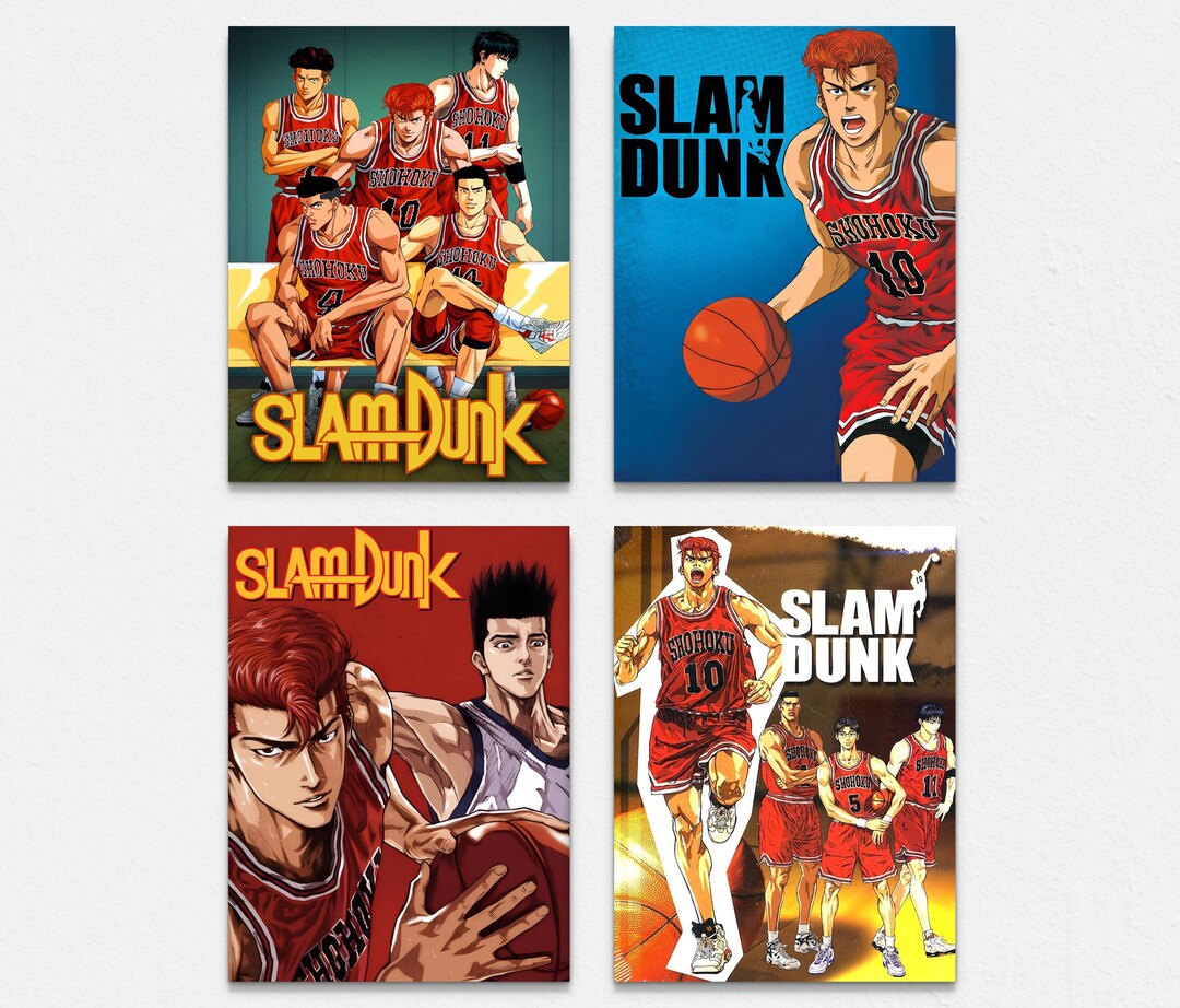 Slam Dunk Poster, Classic Basketball Anime Wall Art, Retro Sports Manga ...