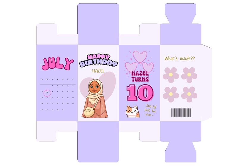 Blind Box Template, Editable, Printable | Mystery Box, Custom, Handmade ...