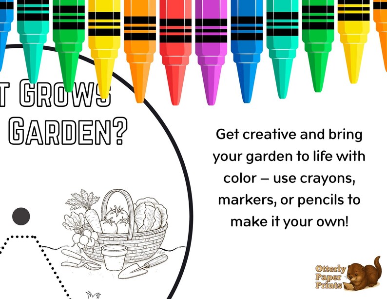 Garden Spinner Craft for Kids – Printable Cut and Paste Activity ...