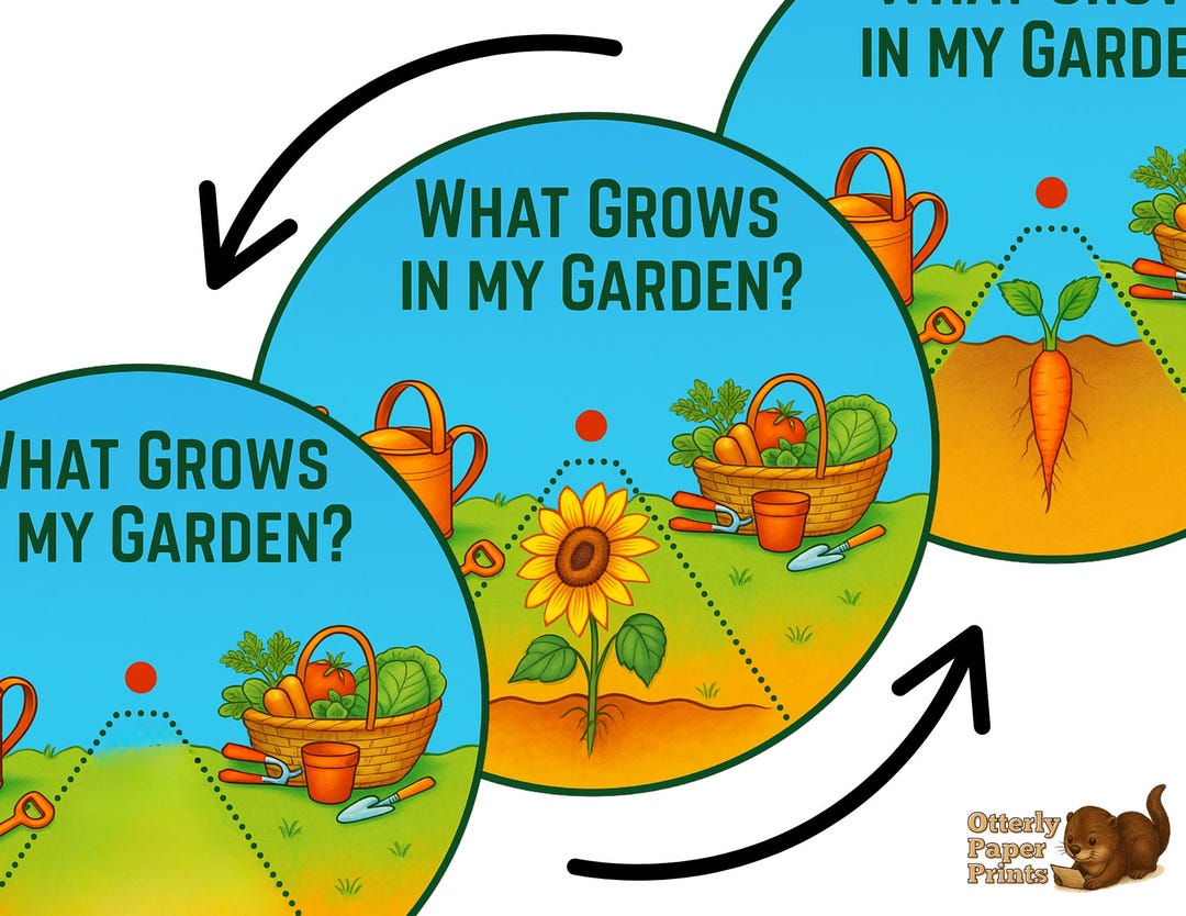 Garden Spinner Craft for Kids – Printable Cut and Paste Activity ...