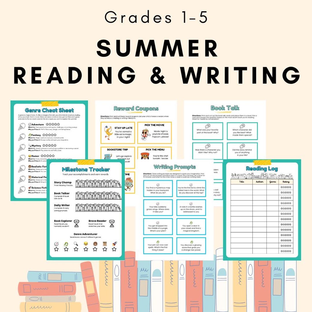 Summer Reading Writing Challenge, Summer Reading, Book Tracker Reading ...