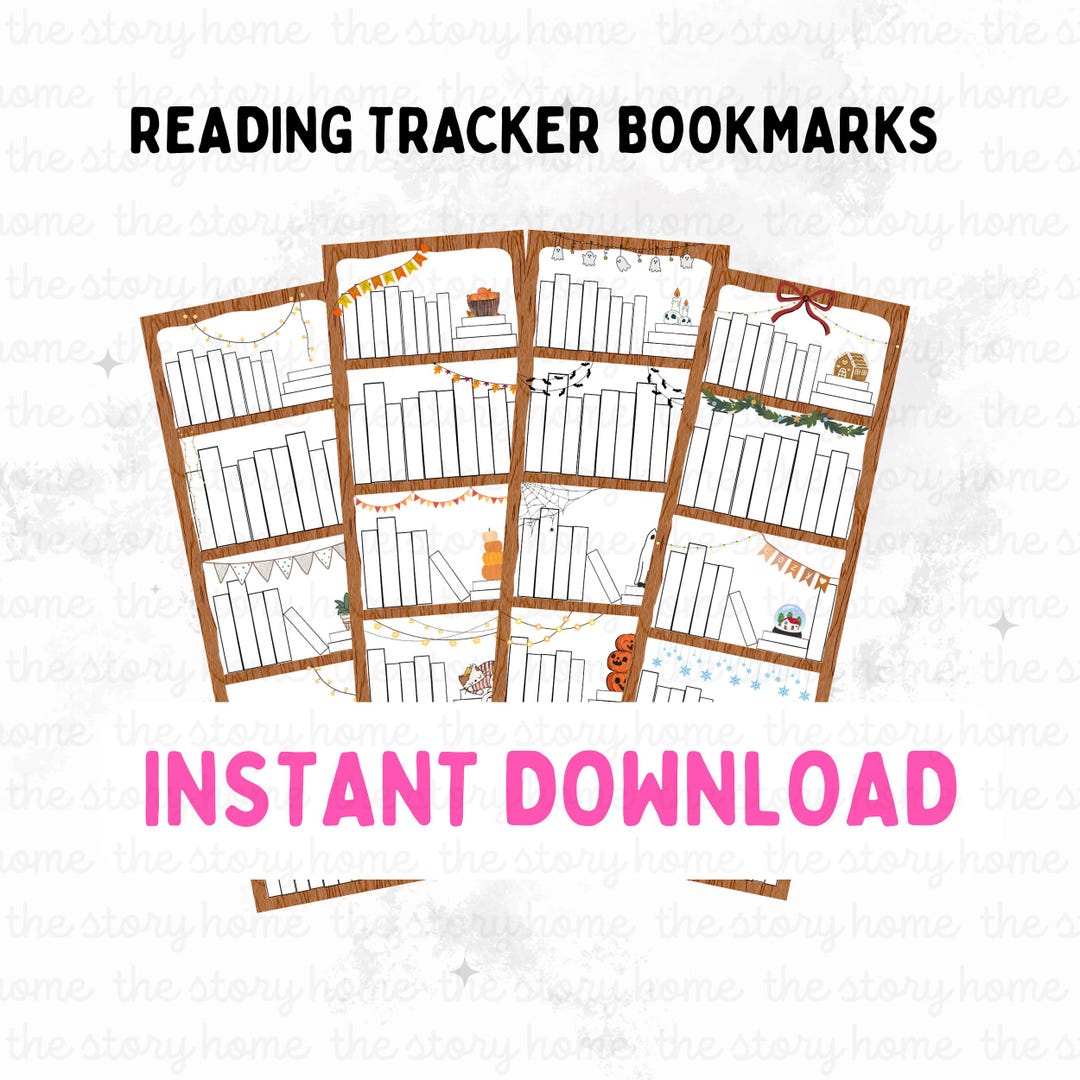 Tracker Bookmark, Printable Bookmark, Reading Tracker, Bookmark Library ...