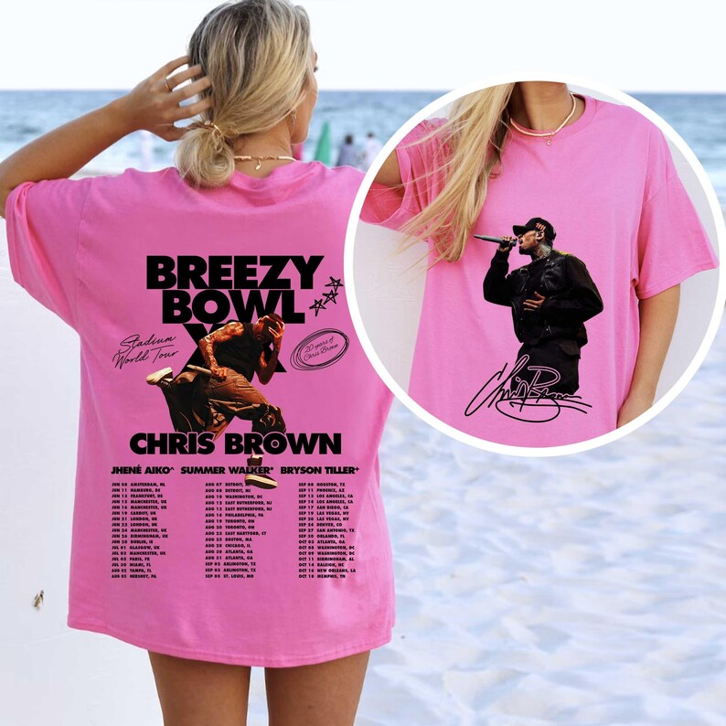 2025 Chris Brown Tour Breezy Bowl XX T-shirt Digital Download, PNG File ...