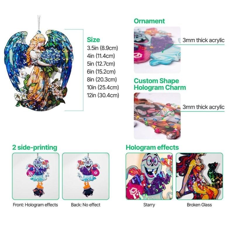 Holographic Grandma and Grandchild Moon Love Ornament, Personalized ...