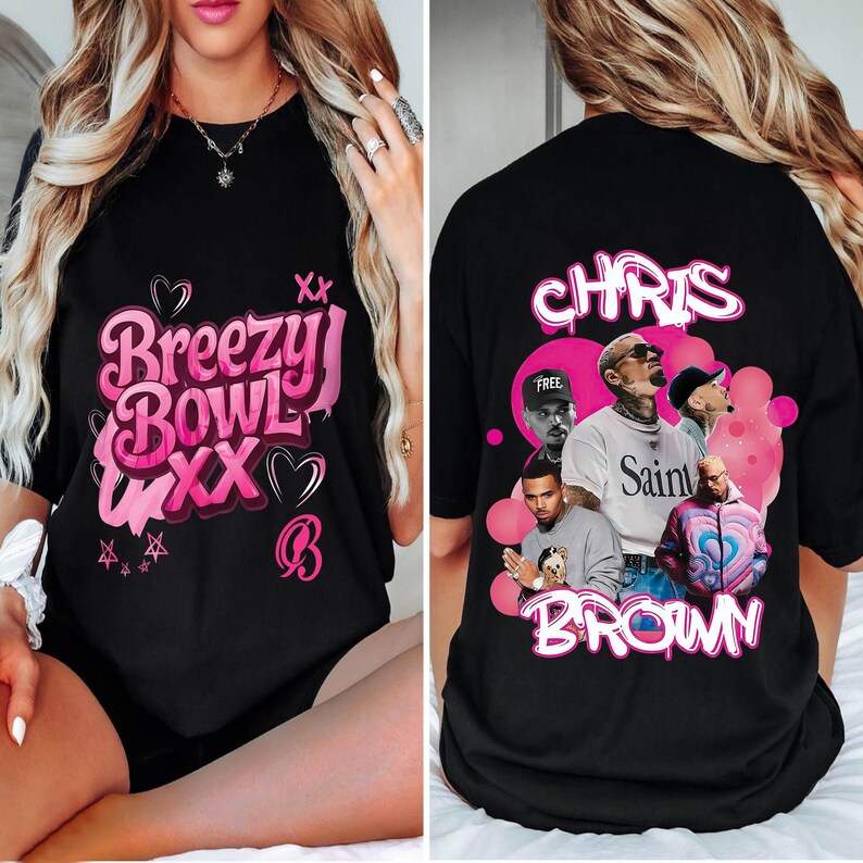 Chris Brown Breezy Bowl XX Tour T-shirt Design, Rnb Concert Merch ...