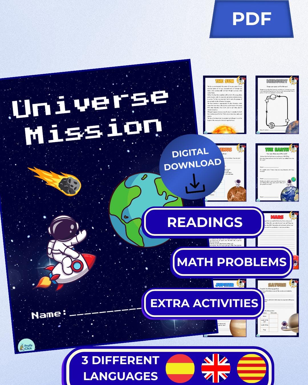 Mission Universe – Printable Educational Project About the Solar System ...