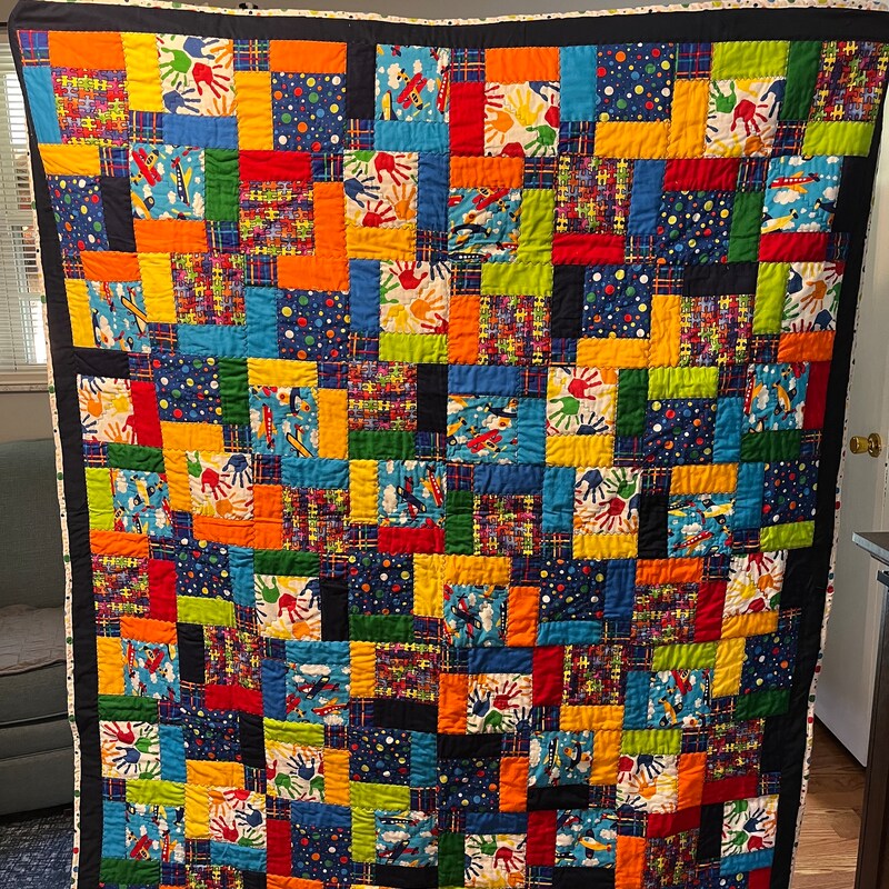 Primary Colors Quilt - Etsy