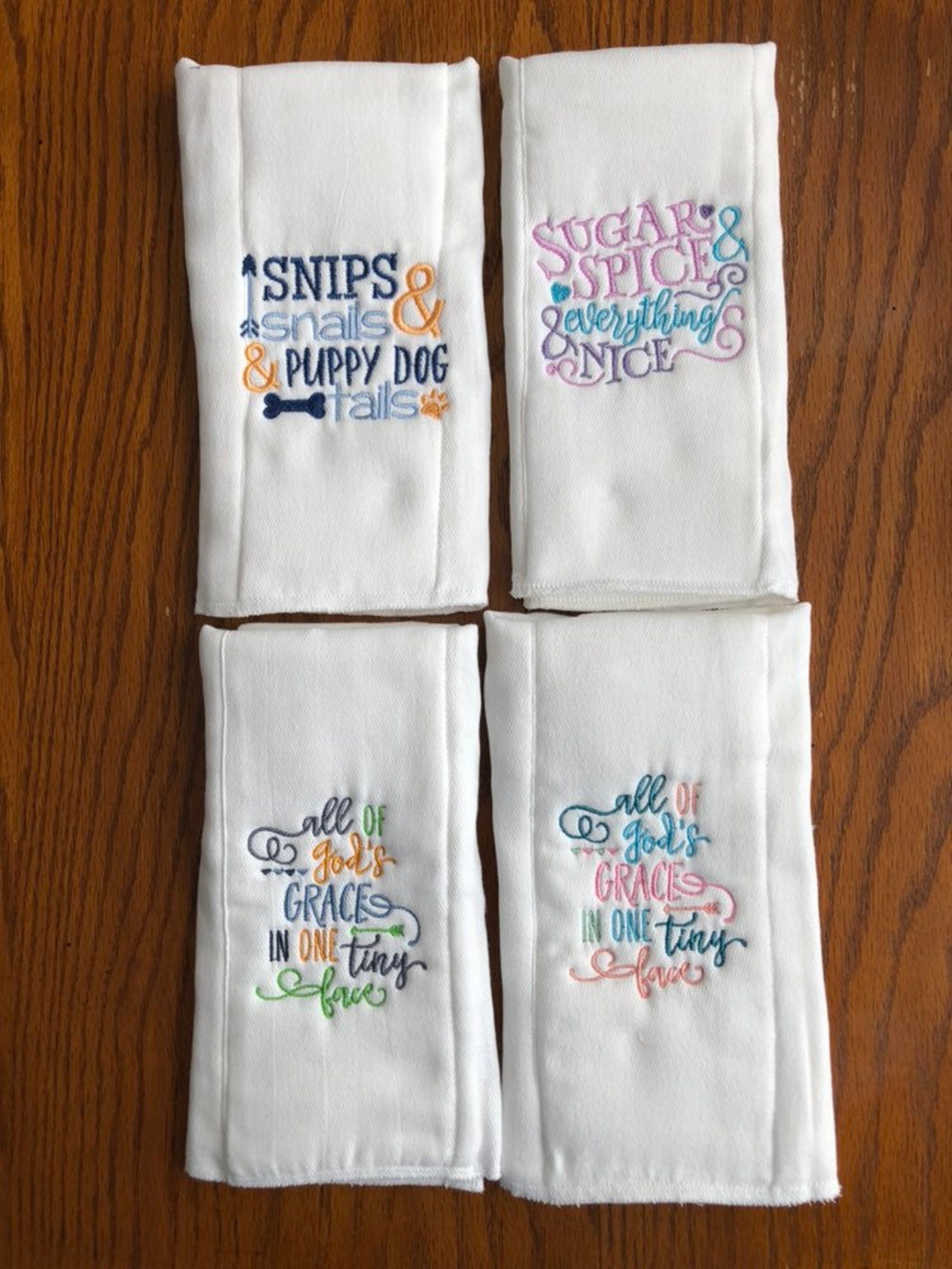Personalized Custom Embroidered Burp Cloths Custom Burp - Etsy