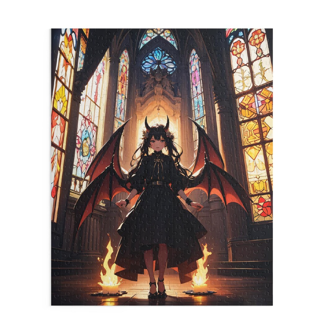 The Most Beloved Devil in Hell-stained Glass Puzzle Design 19 - Etsy