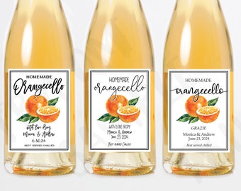 Limoncello Favor Labels, Wedding Favor Labels, Homemade Limoncello ...