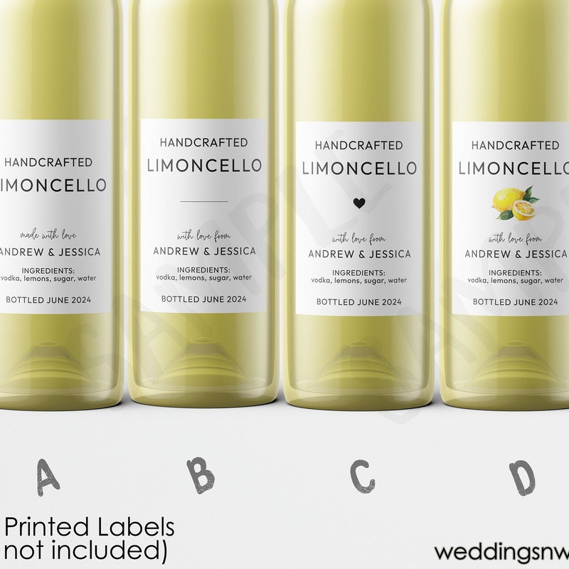 Limoncello Labels - Etsy