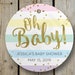 Oh Baby Favor Tag, Rainbow Baby Shower Favor Tag, Personalized, Custom ...