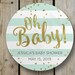 Oh Boy Sticker, Baby Shower Sticker / Label, Personalized, Custom Boy ...