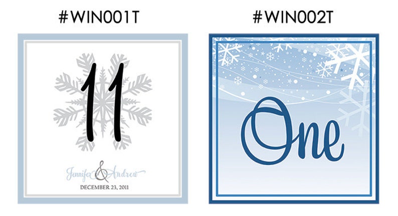 10 Custom Winter Snowflake Table Numbers Personalized Winter - Etsy