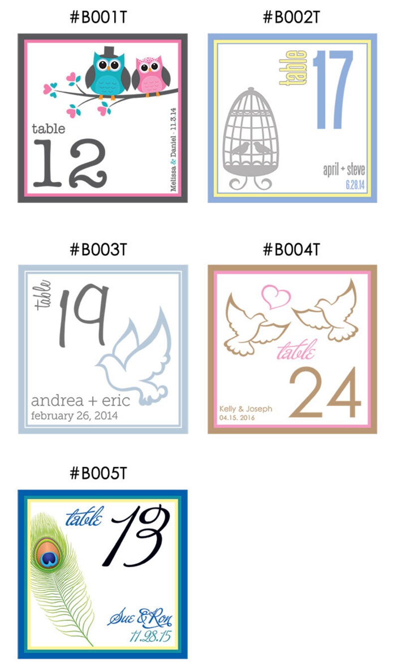 10 Custom Owl Table Numbers Personalized Wedding Table - Etsy