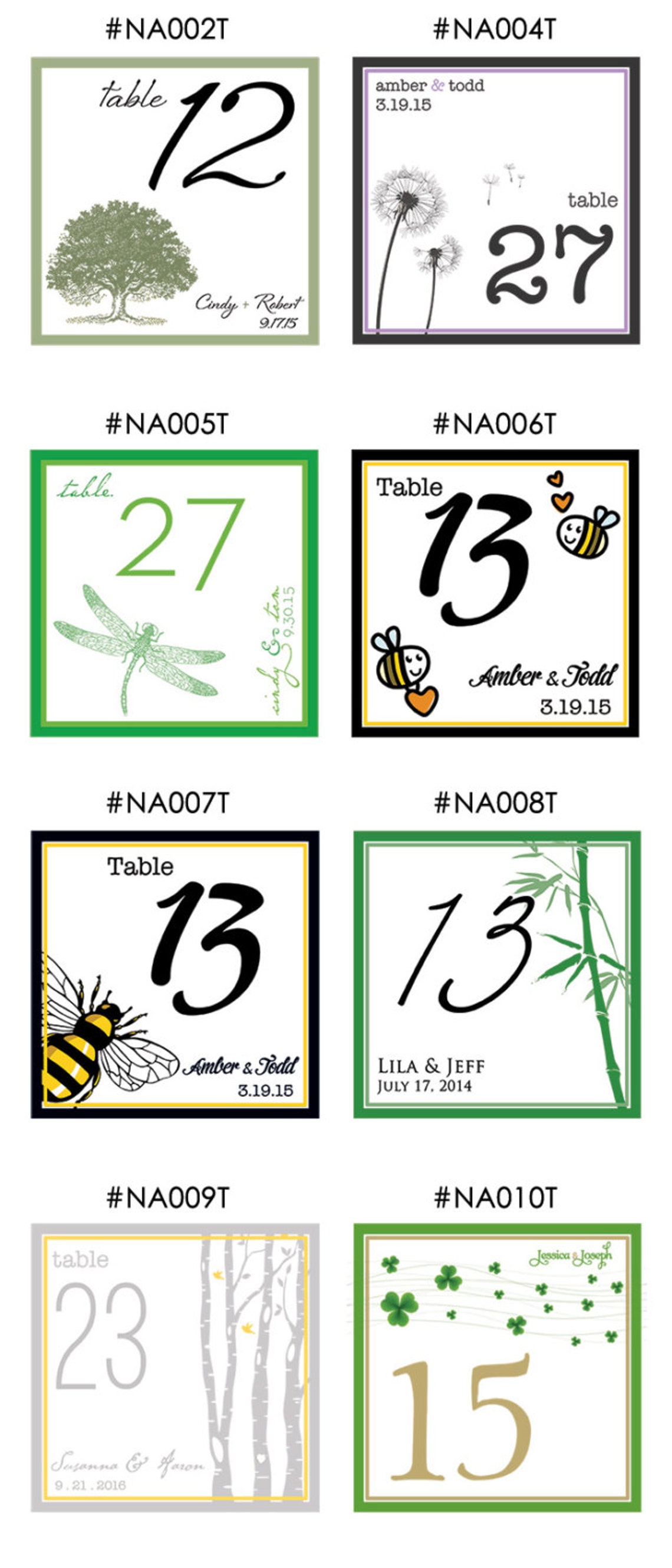 10 Custom Nature Birch Tree Table Numbers Personalized - Etsy