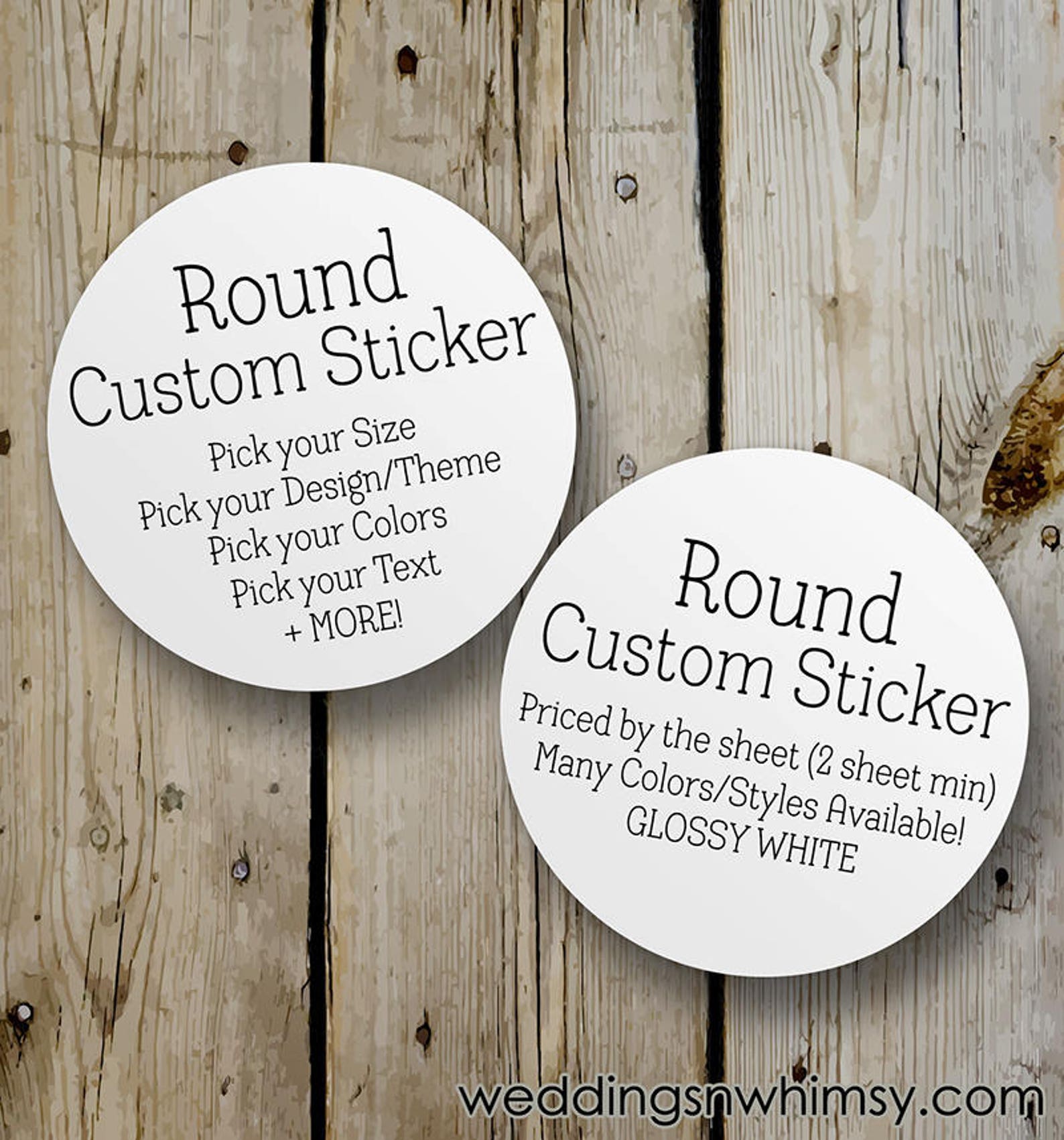 Custom Stickers Custom Labels Round Stickers Printed | Etsy
