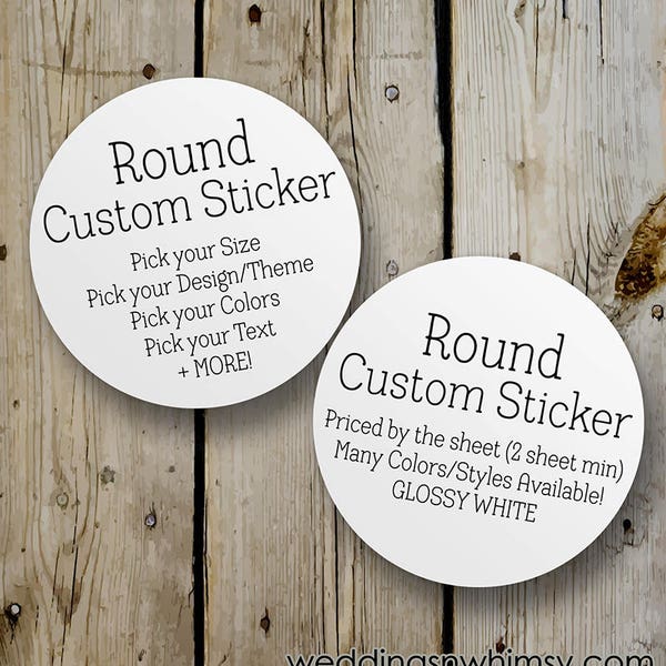 Round Sticker - Etsy