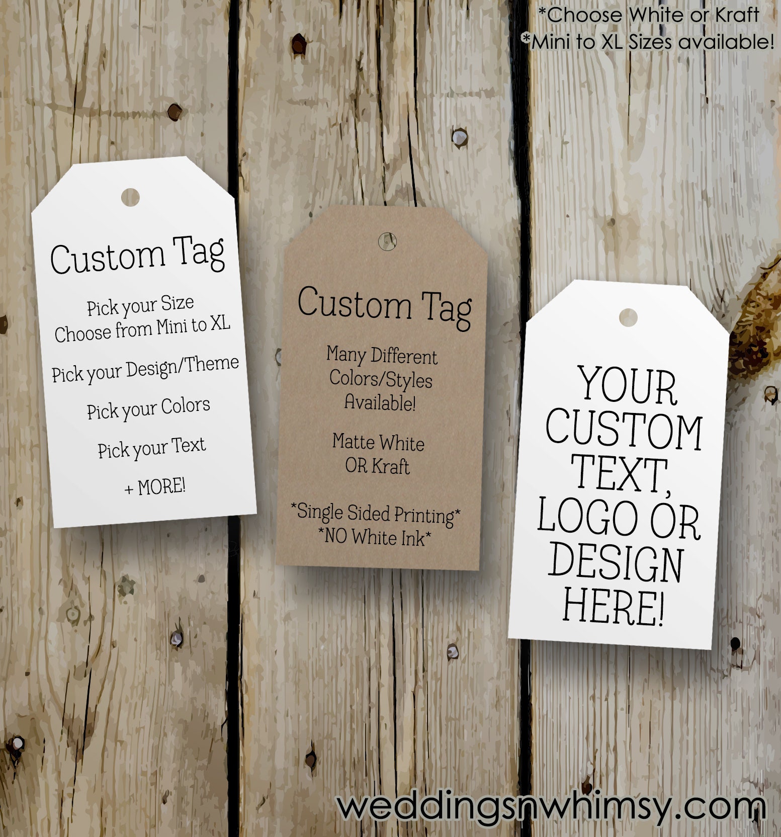 Custom Tags Personalized Tags Printed Custom Hang Tags | Etsy