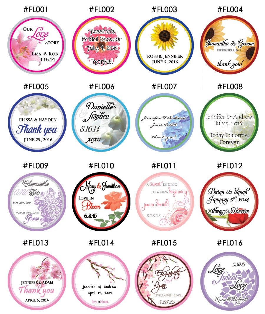 Round Custom Blue Hydrangea Favor Tags / Hydrangea Hang Tags / - Etsy