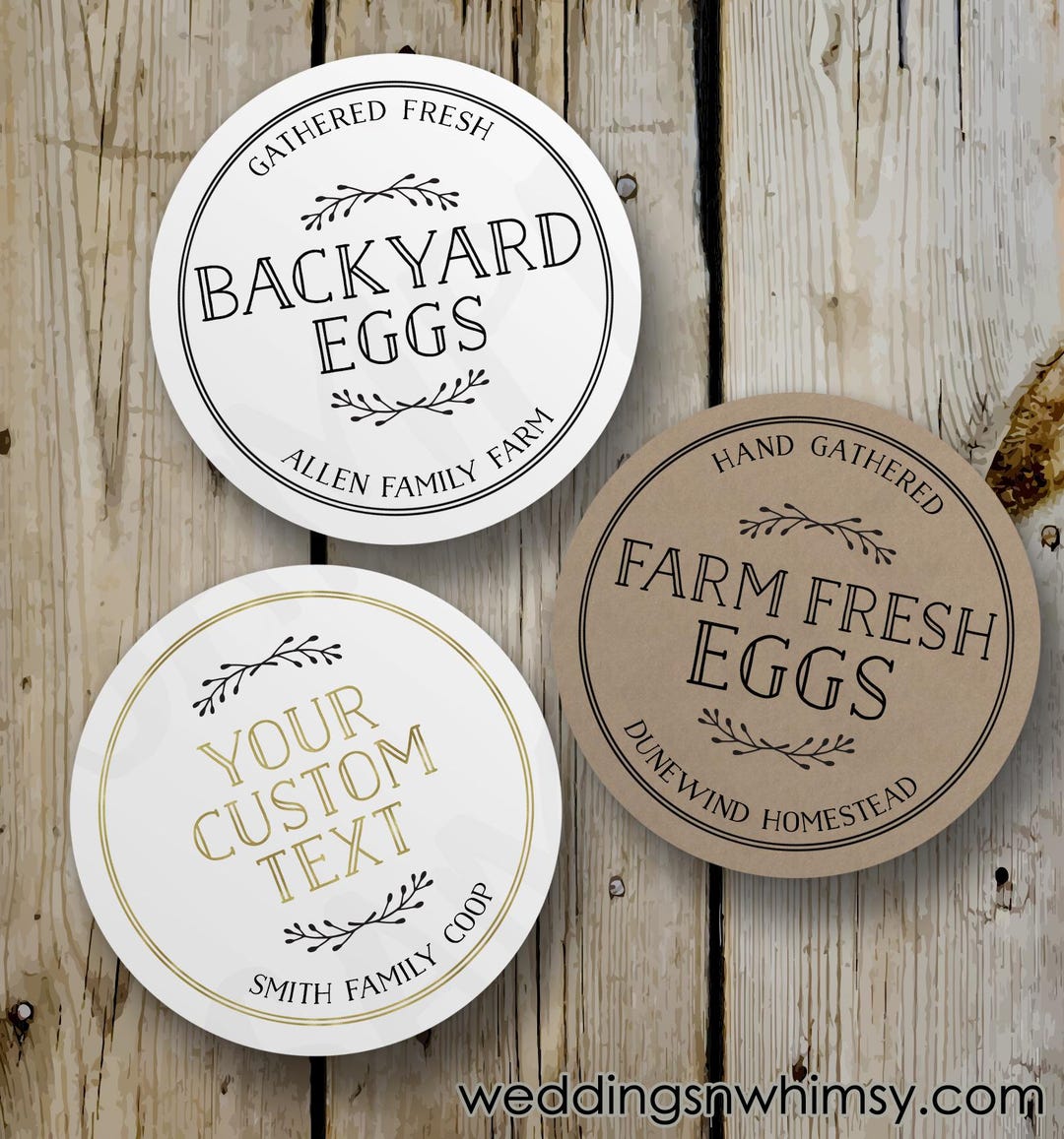 Custom Egg Carton Stickers, Vintage Farm Fresh Eggs Round Stickers ...