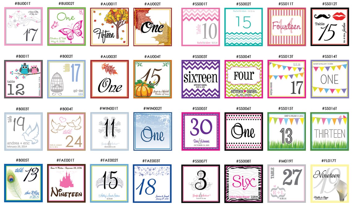 10 Custom Winter Snowflake Table Numbers Personalized Winter | Etsy