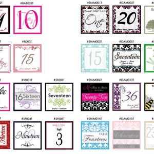 10 Custom Winter Snowflake Table Numbers - Personalized Winter Wedding ...