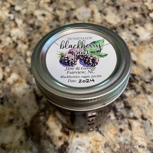 Custom Blackberry Jam Labels, Printed Blackberry Jam Stickers ...