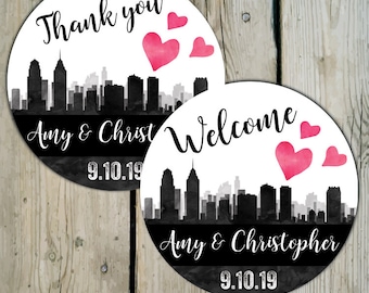 Wedding Welcome Labels Welcome Bag Stickers Out of Town Guests Welcome ...
