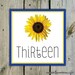 10 Custom Sunflower Table Numbers Personalized Table Numbers | Etsy