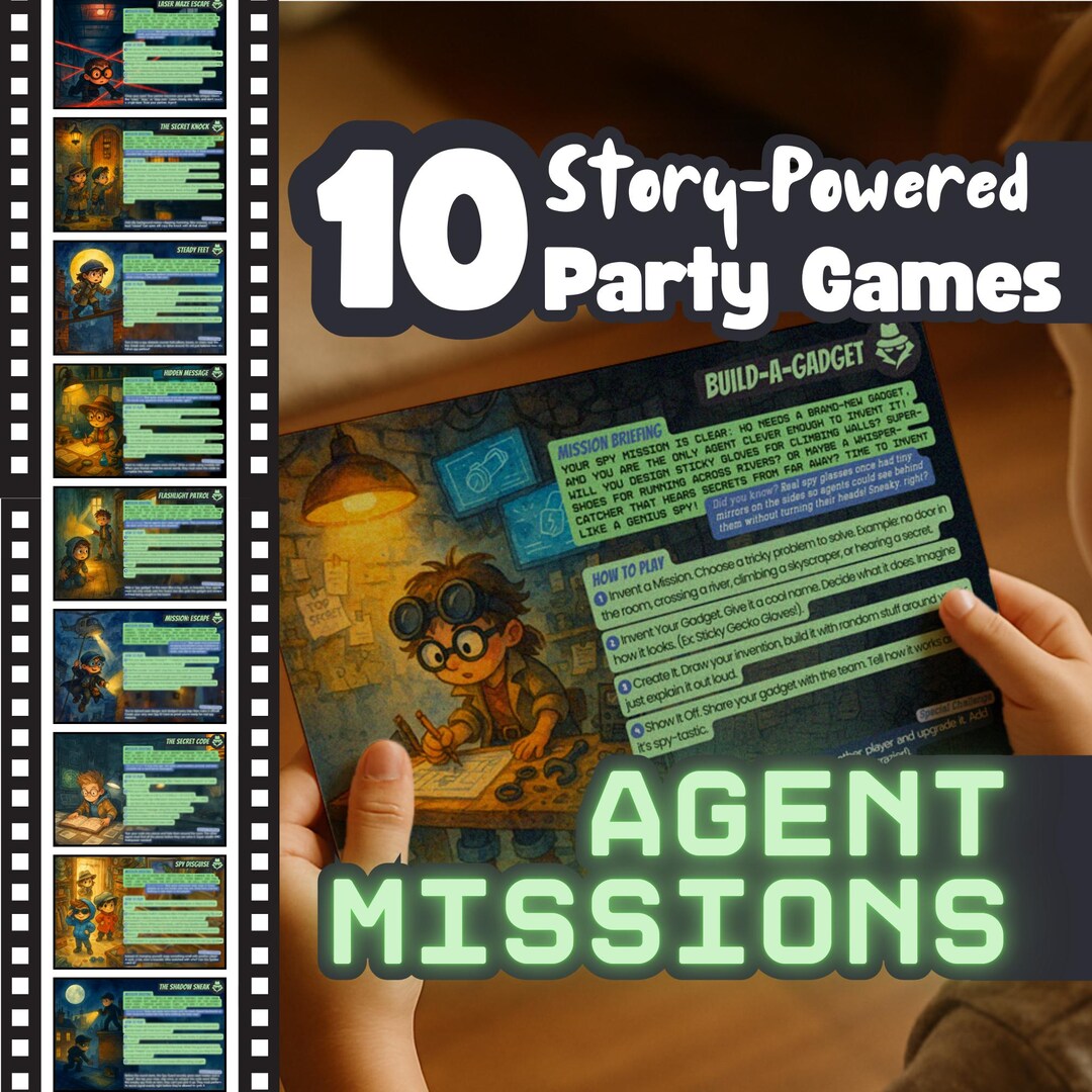 Spy Birthday Party Games: Printable Secret Agent Missions (PDF) - Etsy