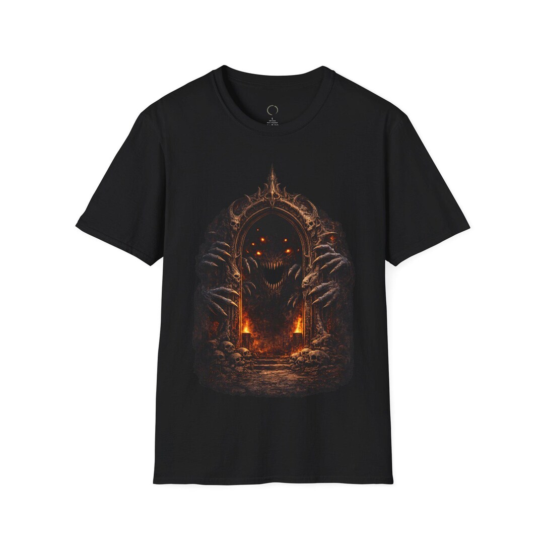 Gate of the Abyss - Front & Back Infernal Portal T-shirt - Etsy