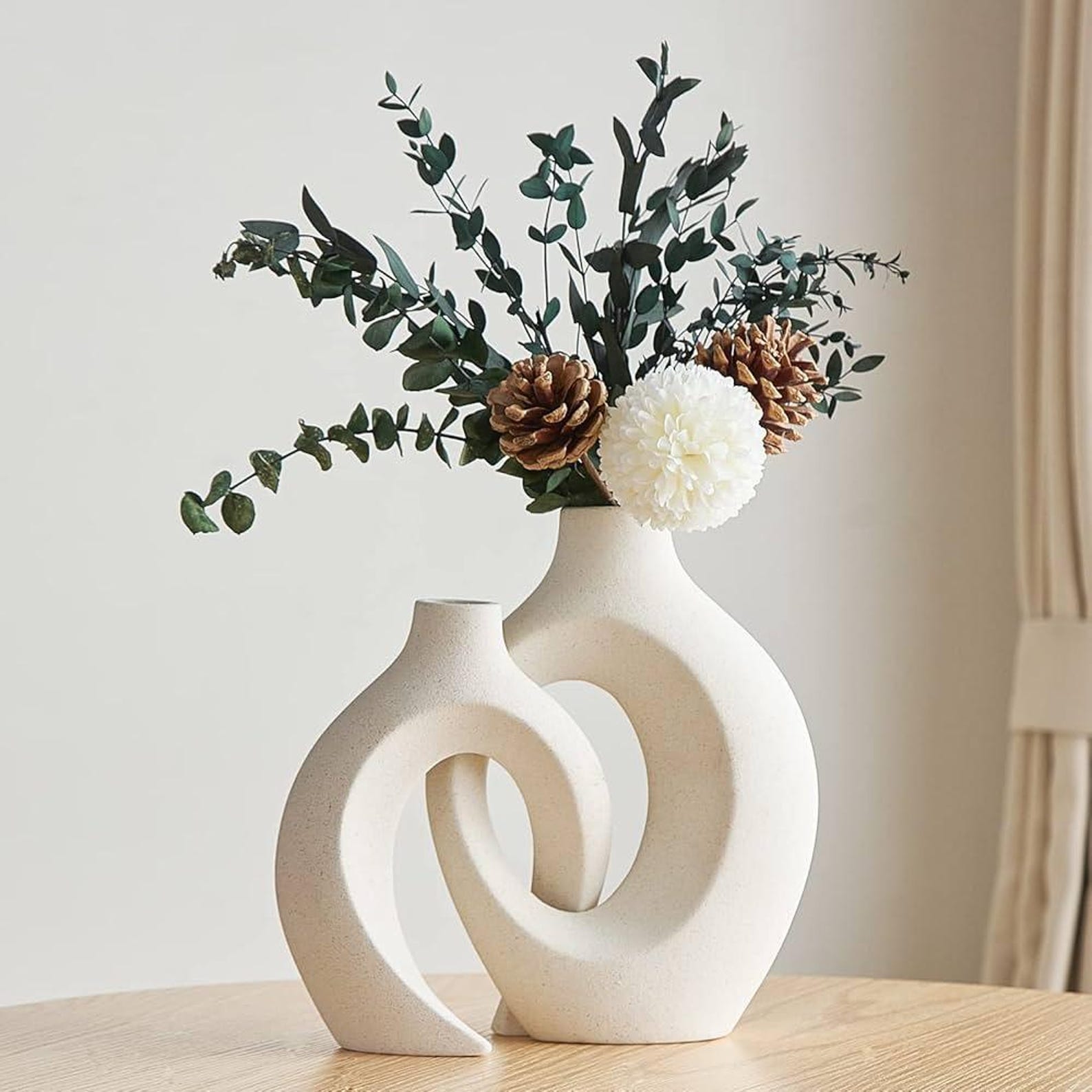 Boho Chic Vase Set – Handmade Ceramic Home Decor for Living Room ...