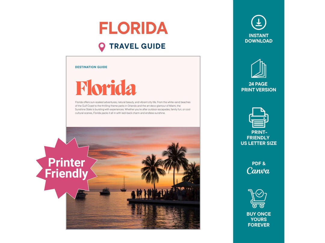 Florida Travel Guide | Digital Download | Trip Planner | USA Travel ...