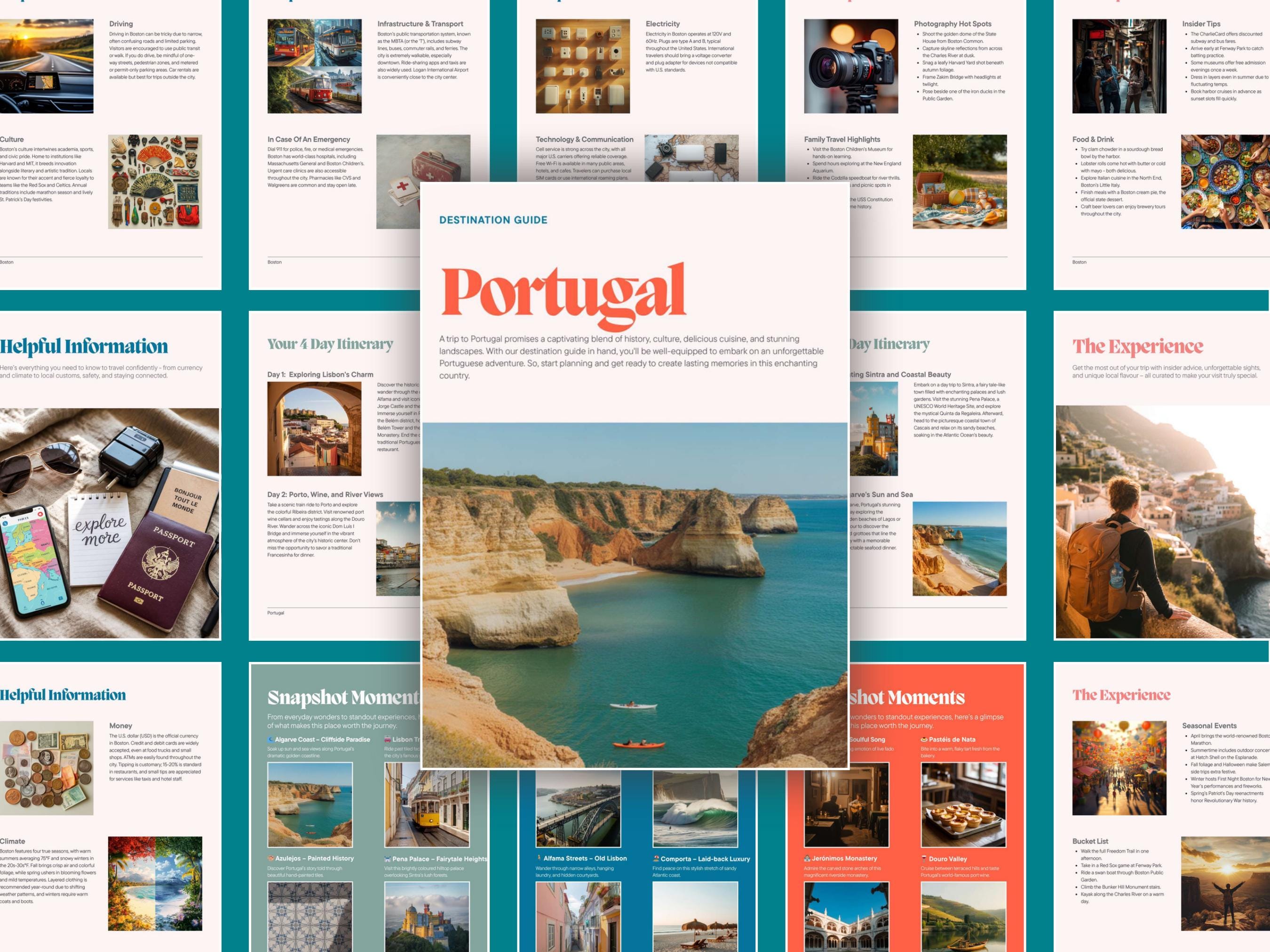 Portugal Travel Guide | Printable Itinerary | Portugal Trip Planner ...
