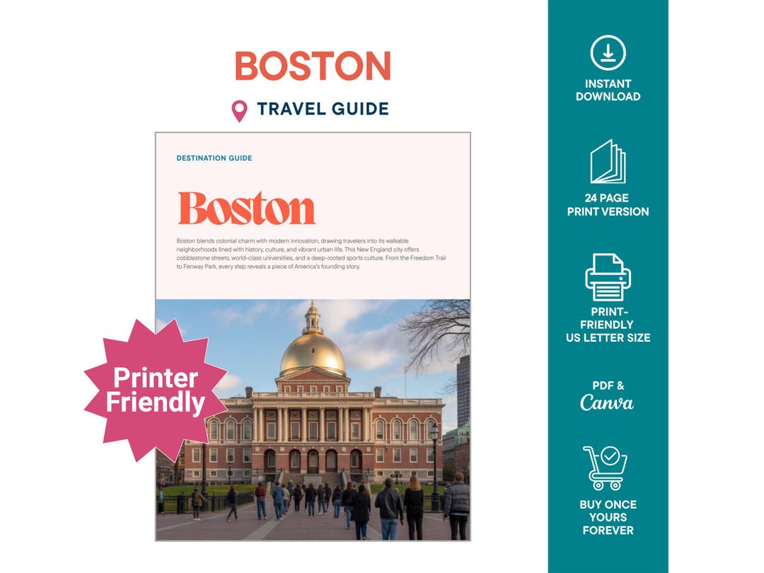 Boston Travel Guide | Printable City Guide | Boston Trip Planner | USA ...