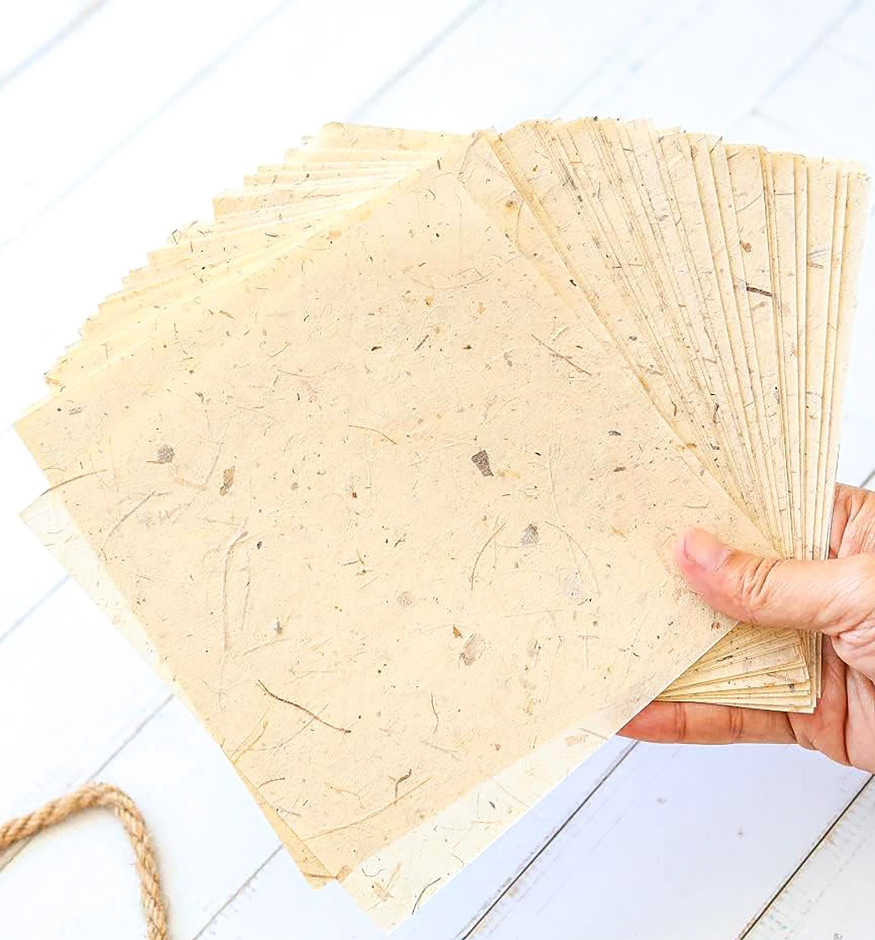 Mulberry Banana Tree Bark Natural Fiber 6 X 6 Inches, 50 Sheets, Square ...