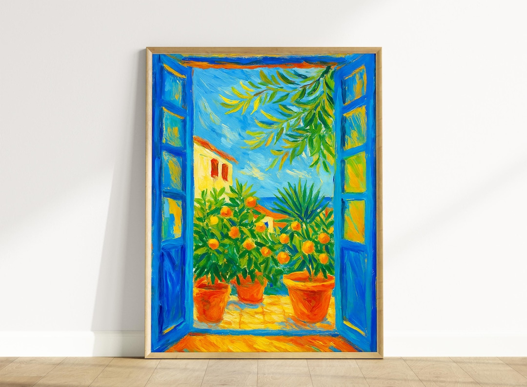 View From Window Henri Matisse Style Fauvism Painting Print ...