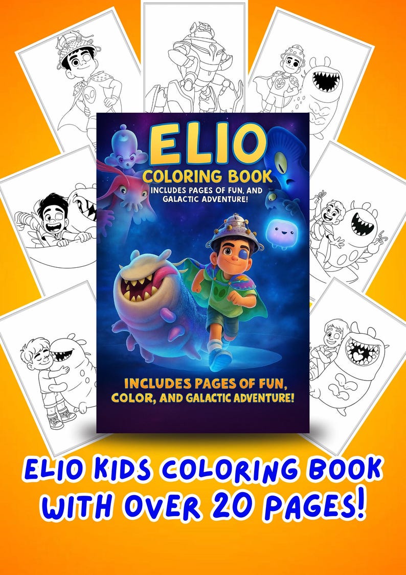 Elio Disney Pixar 20+ Coloring Pages, Elio Movie, Coloring Pages for ...