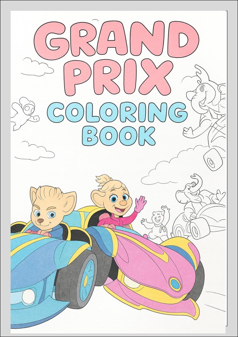 Grand Prix Europe Coloring Book: 15+ Race Car Pages (PDF Download ...