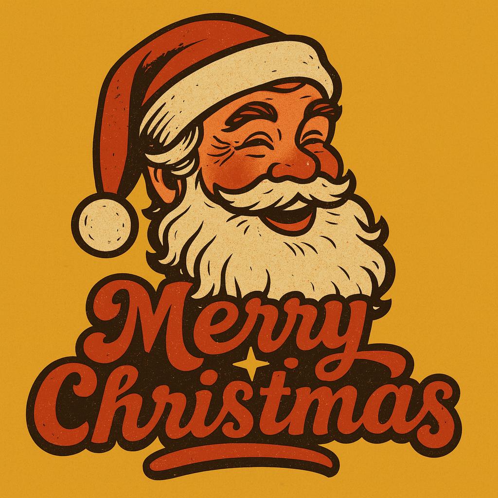 Vintage Santa Png – Retro Christmas Svg – Merry Christmas Design ...