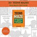 Teen Maze Book | Printable Maze Puzzle Book | Brain Games for Teens ...