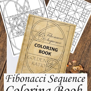 Fibonacci Sequence Coloring Book – Golden Ratio Geometry Pages, Digital ...