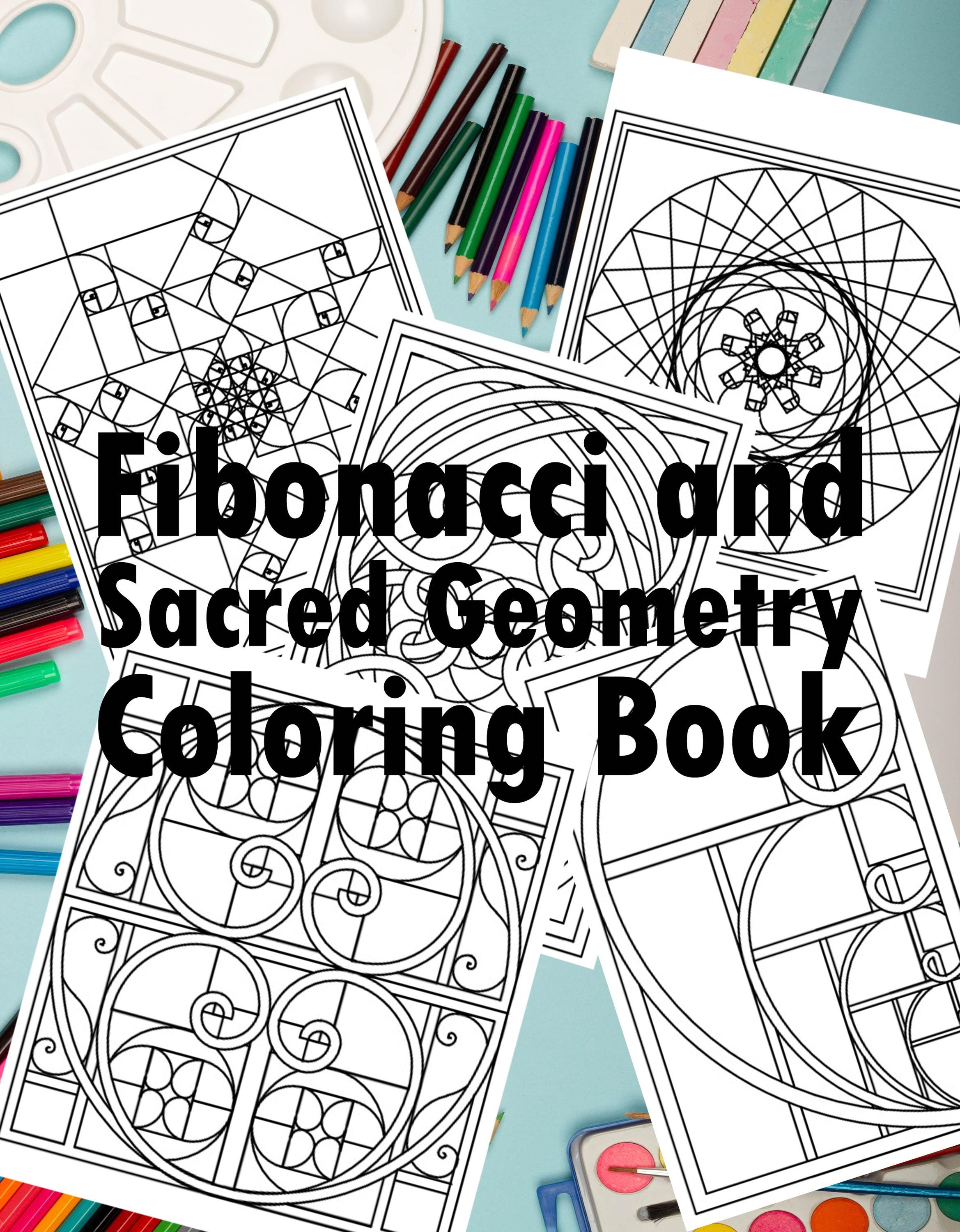 Sacred Geometry and Fibonacci Sequence Coloring Book (printable PDF) - Etsy