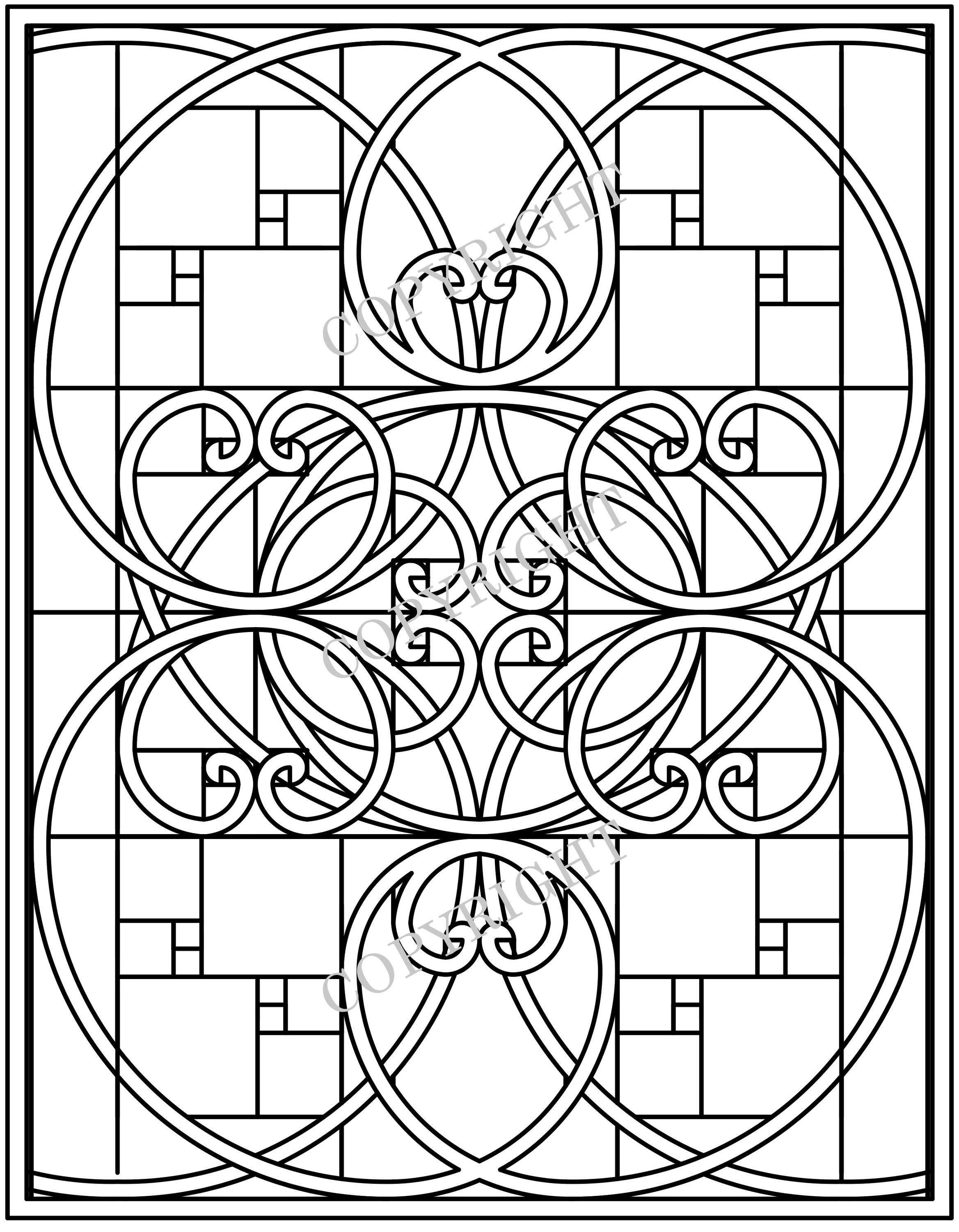 Sacred Geometry and Fibonacci Sequence Coloring Book (printable PDF) - Etsy