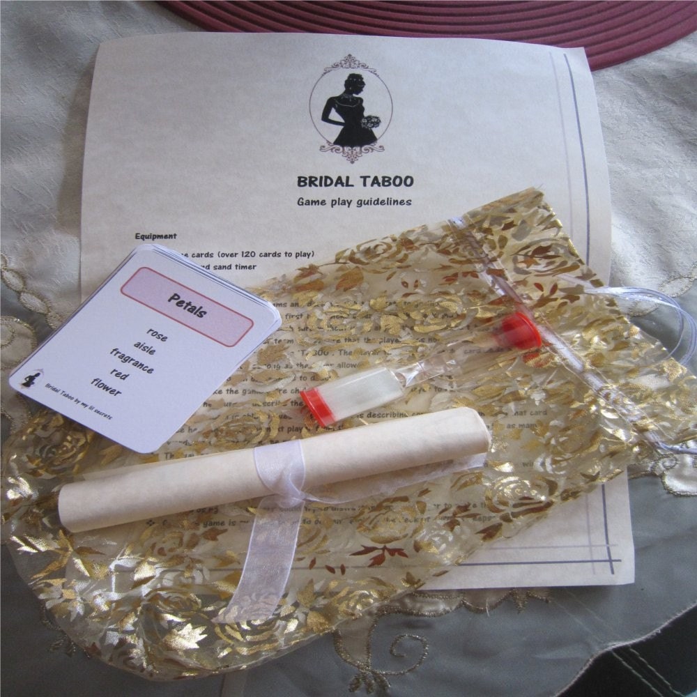 SALE - Bridal Taboo Game - INSTANT DOWNLOAD - Etsy