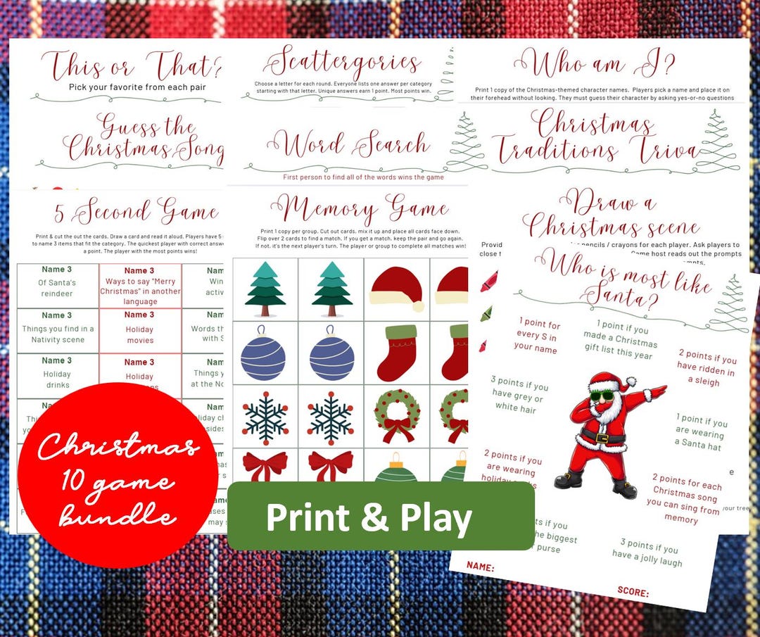 Christmas Game Bundle | Christmas Party Games | Christmas Games ...