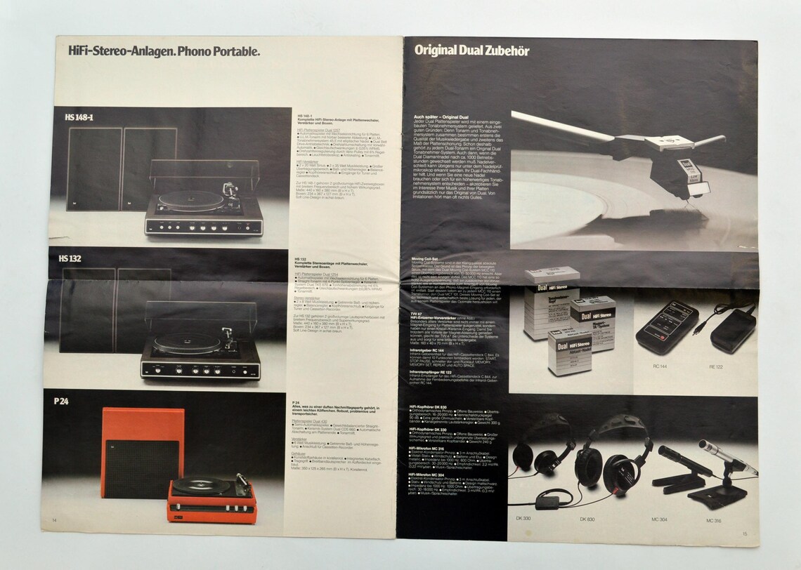 Vintage DUAL Hi-fi German CATALOGUE 1981/82 Audio Entertainment - Etsy